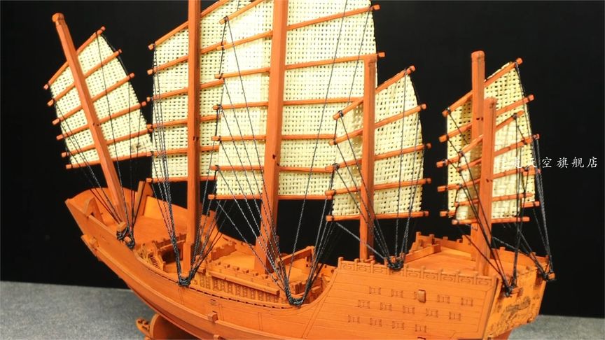 郑和号帆船模型制作教程-行走天空模型