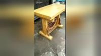 【常青树原木家具】全实木书桌茶几老榆木工作台书桌