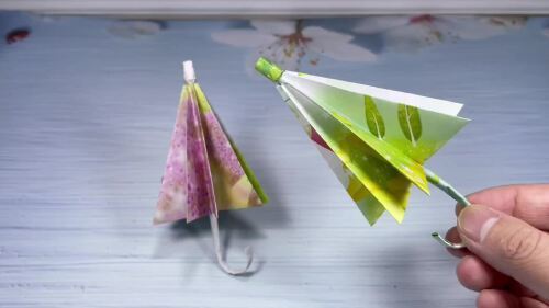 折纸小雨伞简单易学步骤详细创意制作