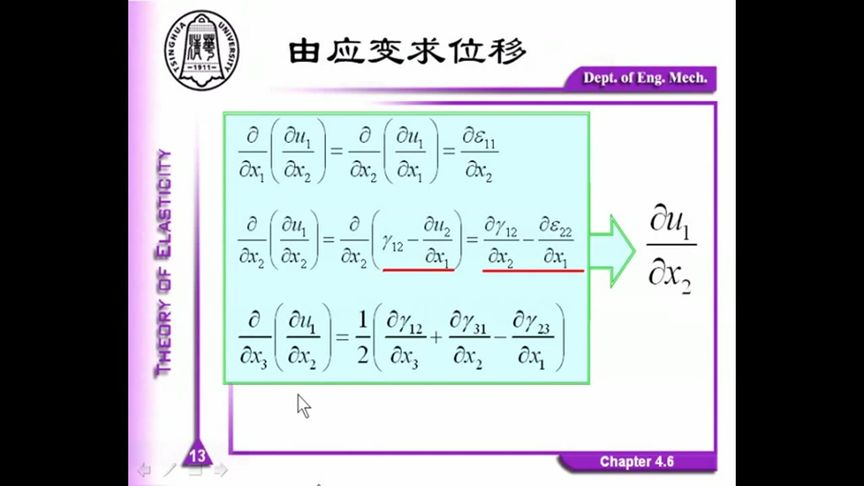 清华大学弹性力学:第29讲,由应变求位移