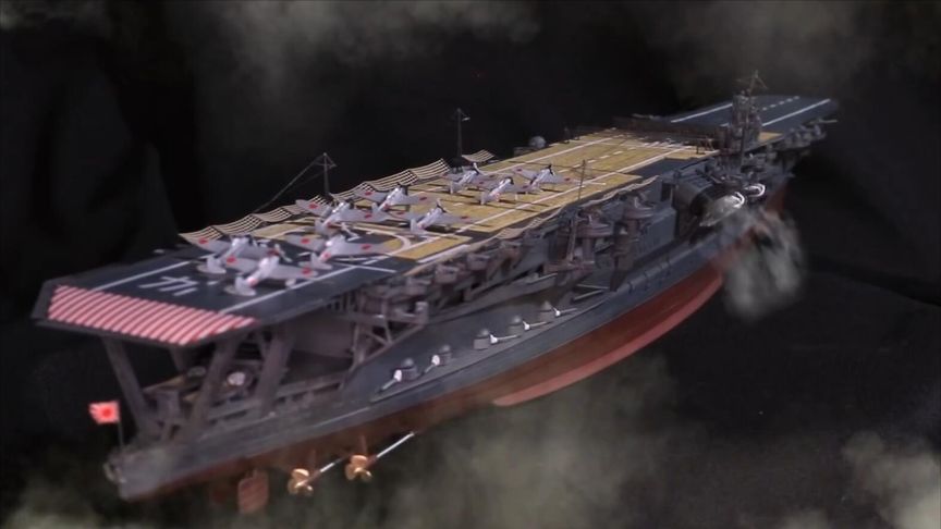 【模型制作】1/700二战日本kaga号航空母舰