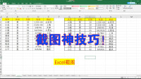 Excel办公高级技巧，如何截图的方法，超级简单，办公实用知识！