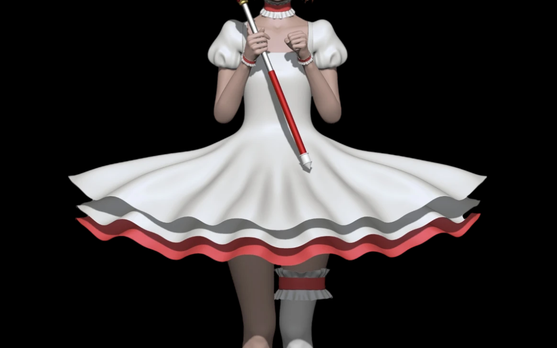 【3D】二次元白丝老婆 百变小樱手办制作 zbrush女性人体雕塑教程!