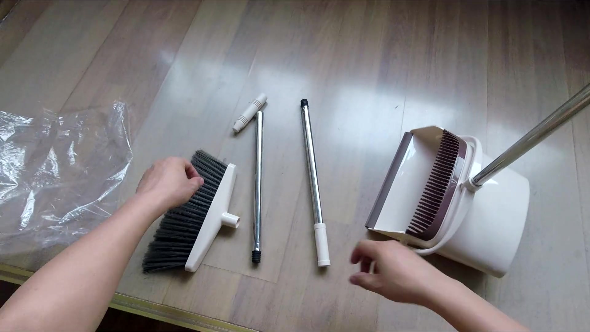 防风梳齿型扫把簸箕开箱