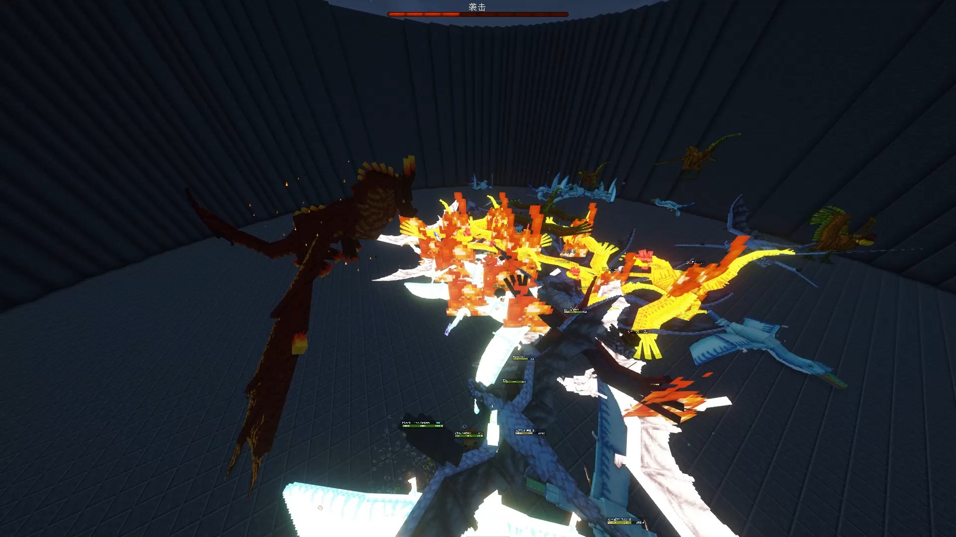 [minecraft怪物大乱斗]恐怖生物最强事件:巨龙之怒vs加强5级袭击_我的...