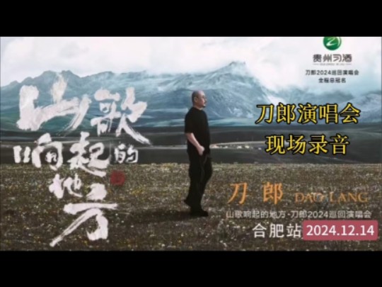 【刀郎演唱会】系列《刀郎演唱会12.14合肥站完整曲目录音版》(演唱...