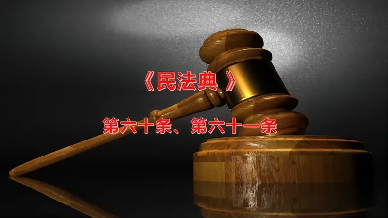 民法典学习 第六十条、第六十一条