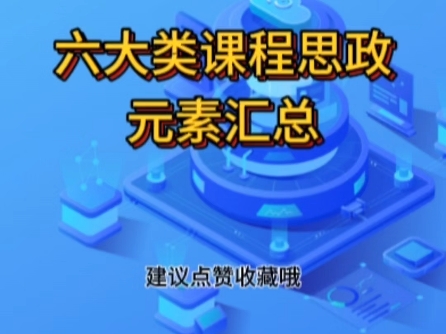 六大类课程思政元素汇总
