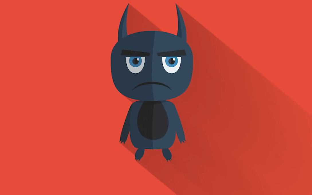 扁平化长投影卡通怪兽AI教程Flat Design Monster Illustrator Tutorial【...