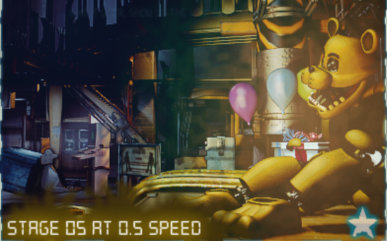 [FNAF][Post Shift2]Post-Shift2 第6夜Stage 05 at 0.5 Speed挑战完成