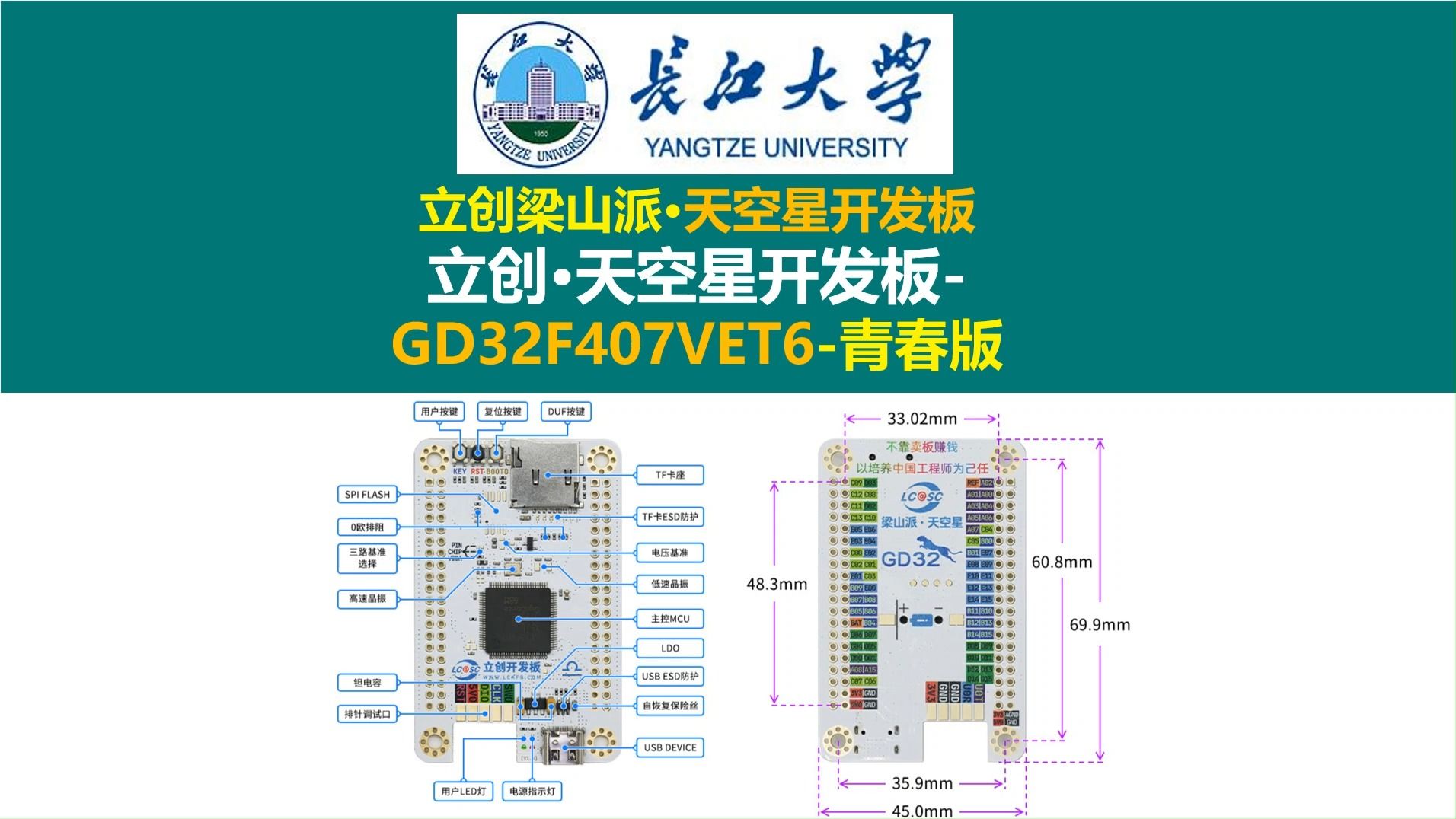 ...兆易创新GD32F407VET6-青春版,兼容STM32F407VBT6单片机,长江...
