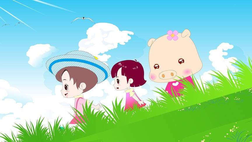 儿歌动画 让我们荡起双桨 儿歌大全 儿歌专辑 育儿歌曲 动漫