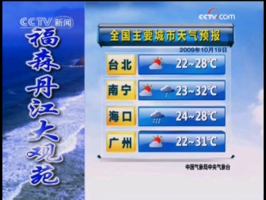 CCTV新闻频道 天气预报(不完整)+《新闻直播间》OP+广告+宣传片+...