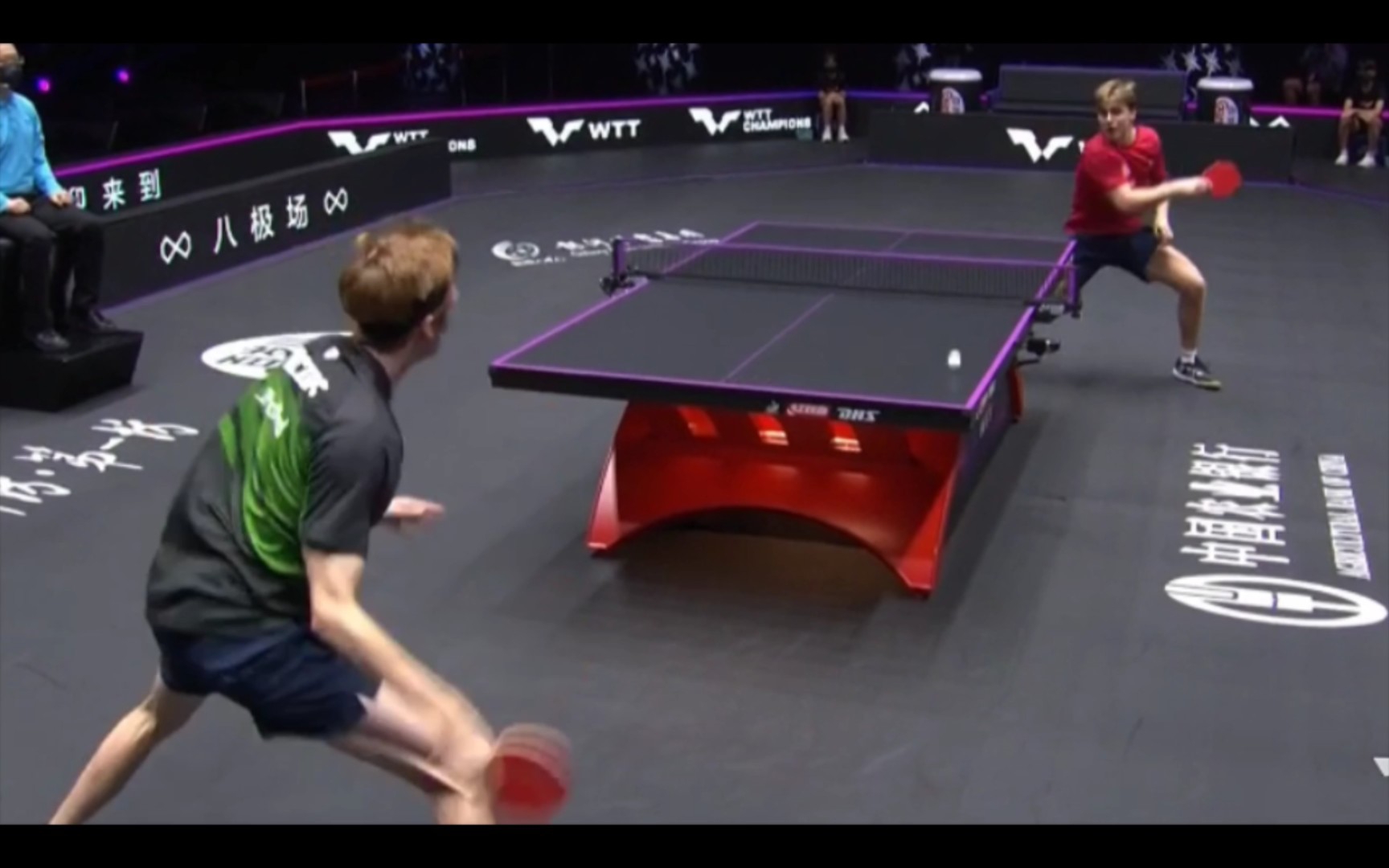 2022WTT乒乓球澳门冠军赛男单R16皮切福特VS莫雷高德精彩球