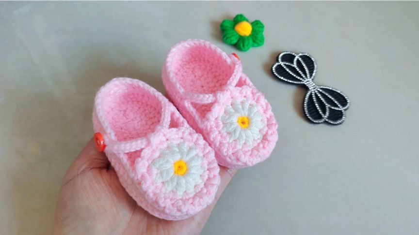 婴儿宝宝鞋的钩织教程,简单好学,不勒脚不易脱落(下)