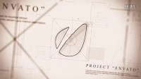 LG249-蓝图绘画风格建筑房地产公司LOGO标志 片头