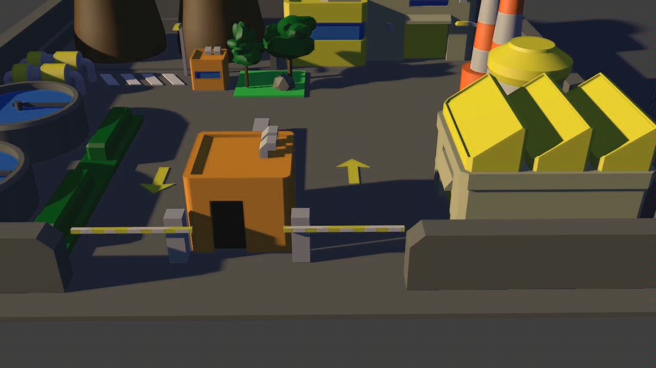 【C4D】工厂低面模型建模练习