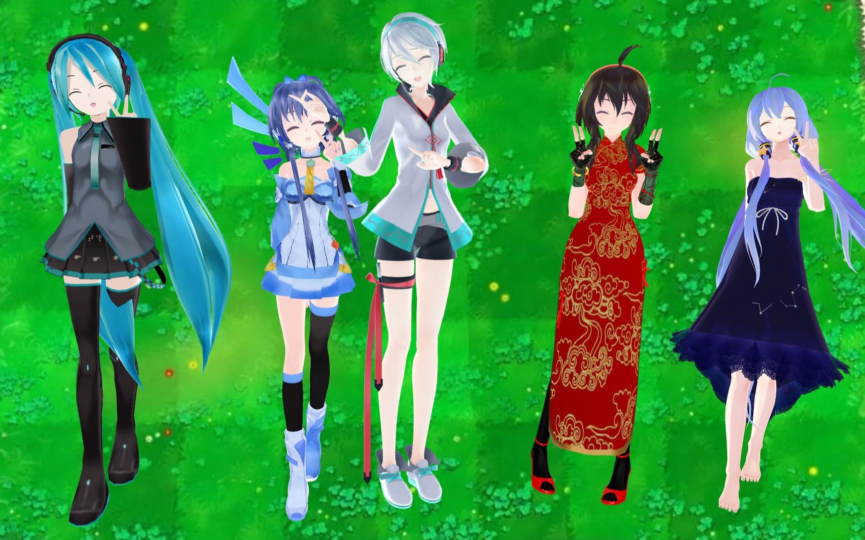 【洛天依 言和 乐正绫 星尘 初音未来】植物大战僵尸vocaloid配乐第二...
