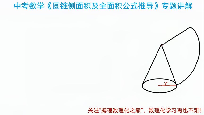 很多同学死记硬背的圆锥侧面积与全面积计算公式，其实是这样推导
