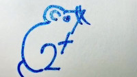 四组用数字画小老鼠的教程,一学就会