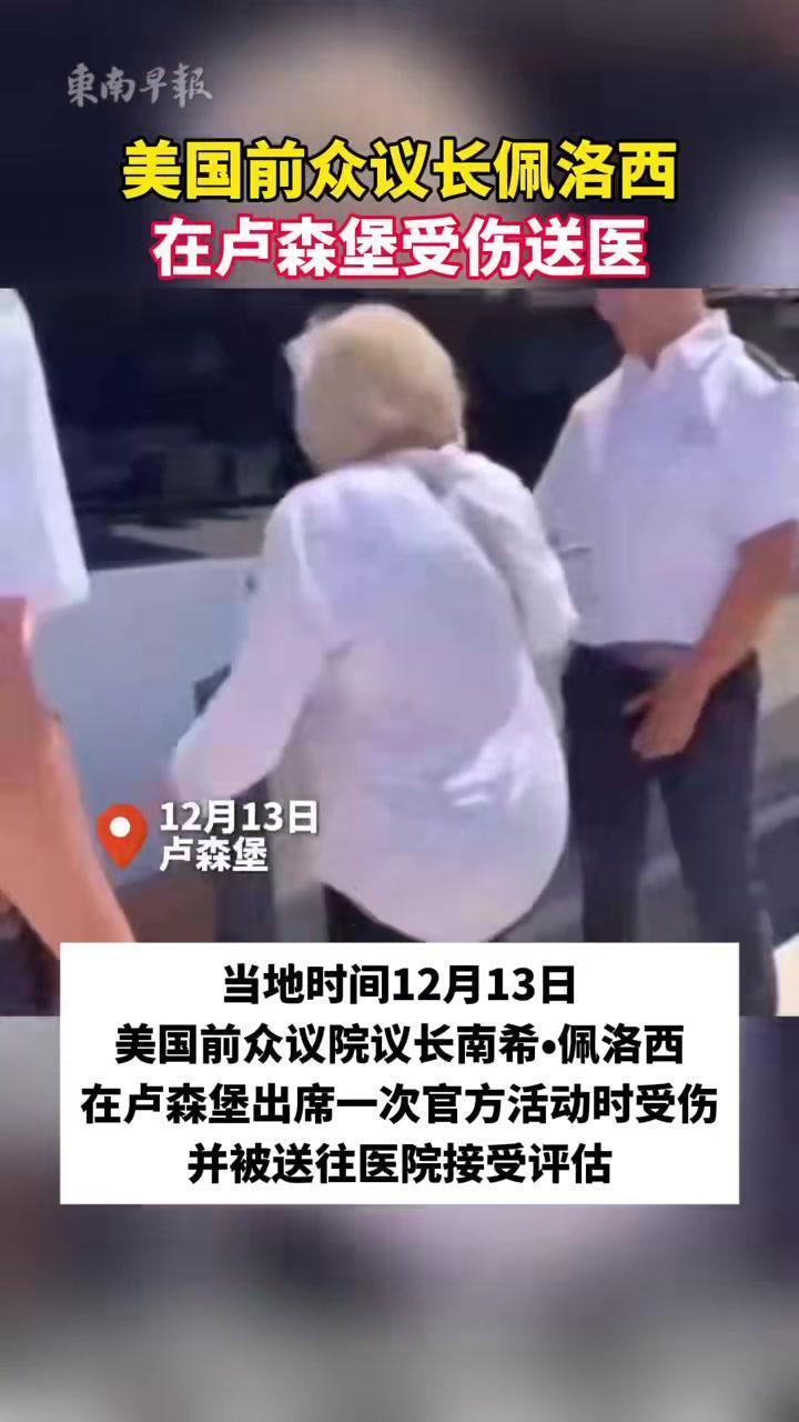 美国前众议长佩洛西在卢森堡受伤送医。(编审:慧雅陈翛潘登)
