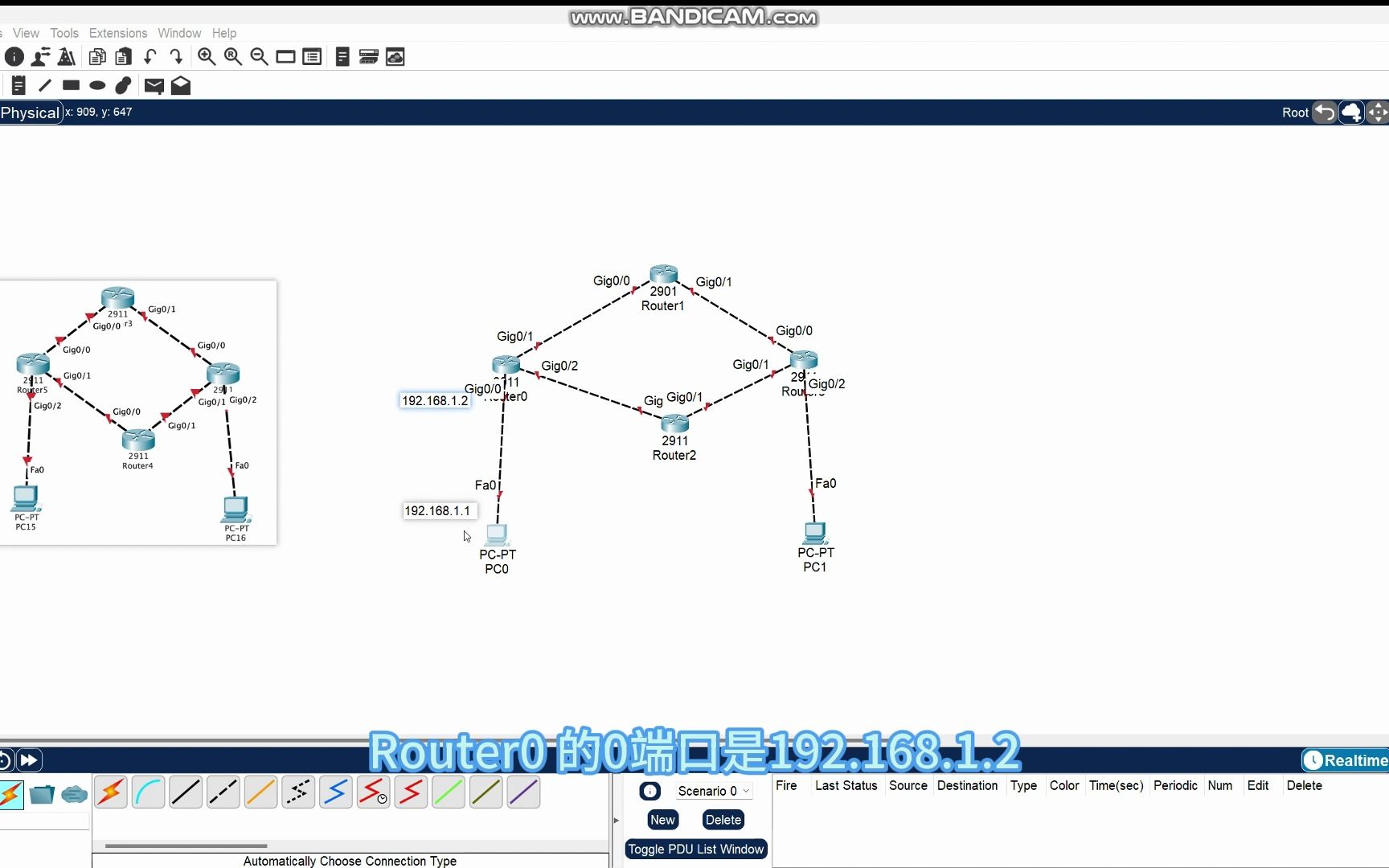 Cisco Packet Tracer 实验二:静态路由