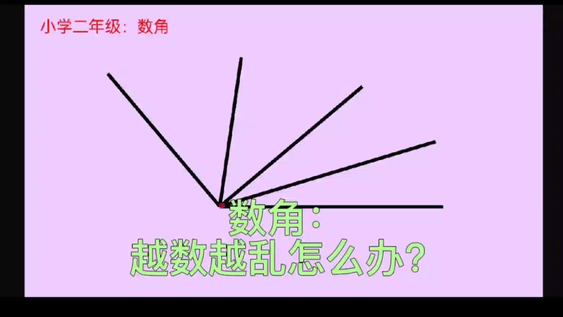 小学二年级:一共有多少个角?越数越乱怎么办?
