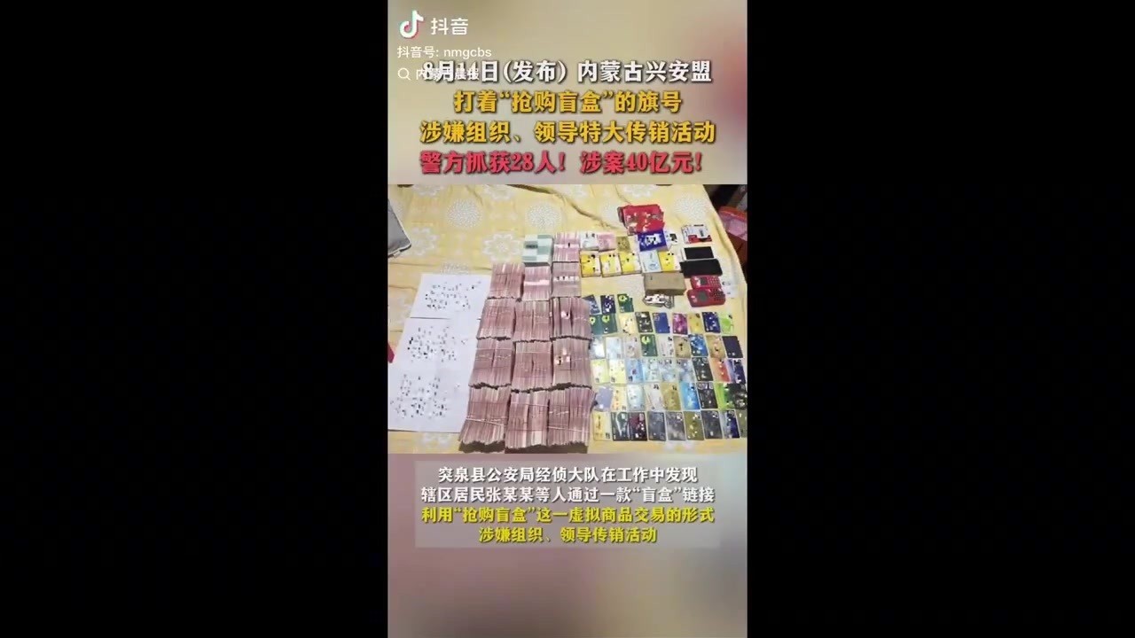 打着抢购盲盒旗号,涉嫌组织、领导特大传销活动,28人被抓