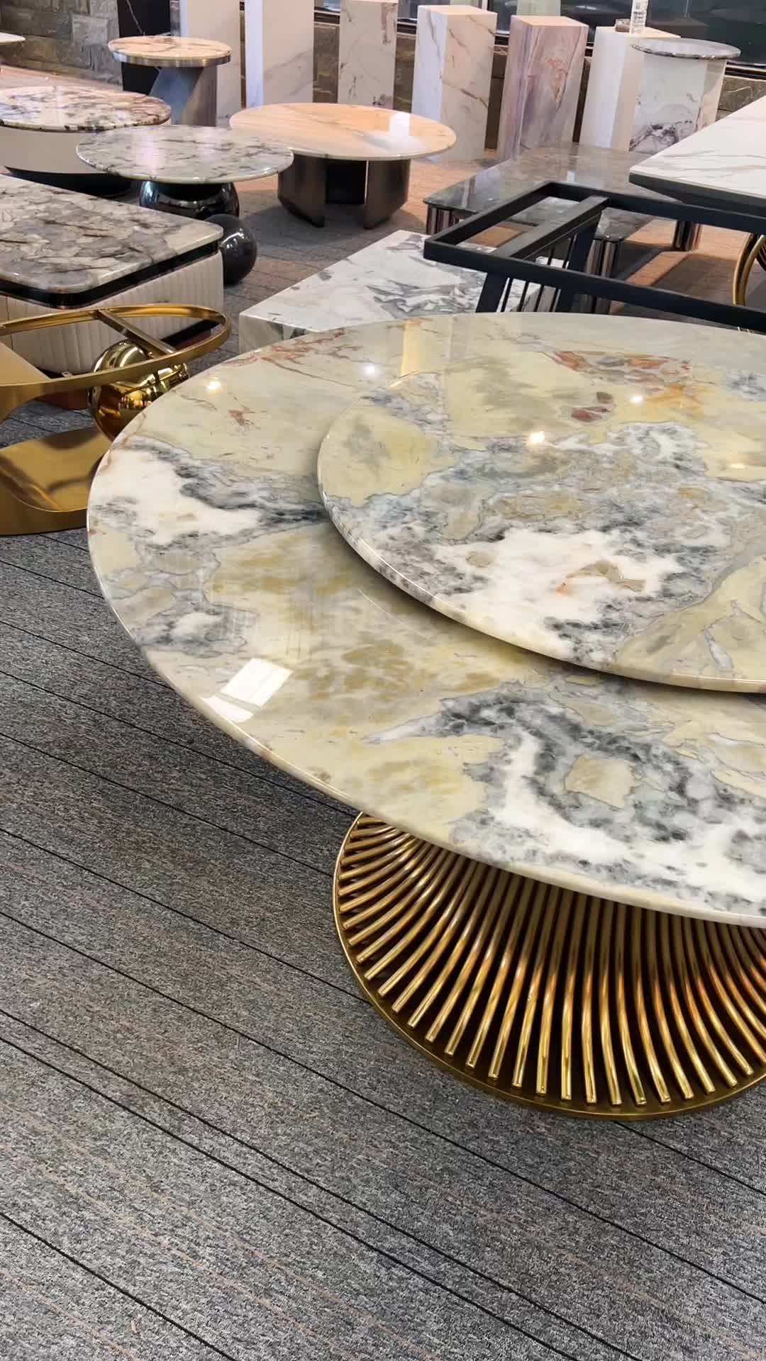 天然大理石新矿～巴宝莉#中国石材之都 #奢石餐桌 #天然大理石 #尺寸...