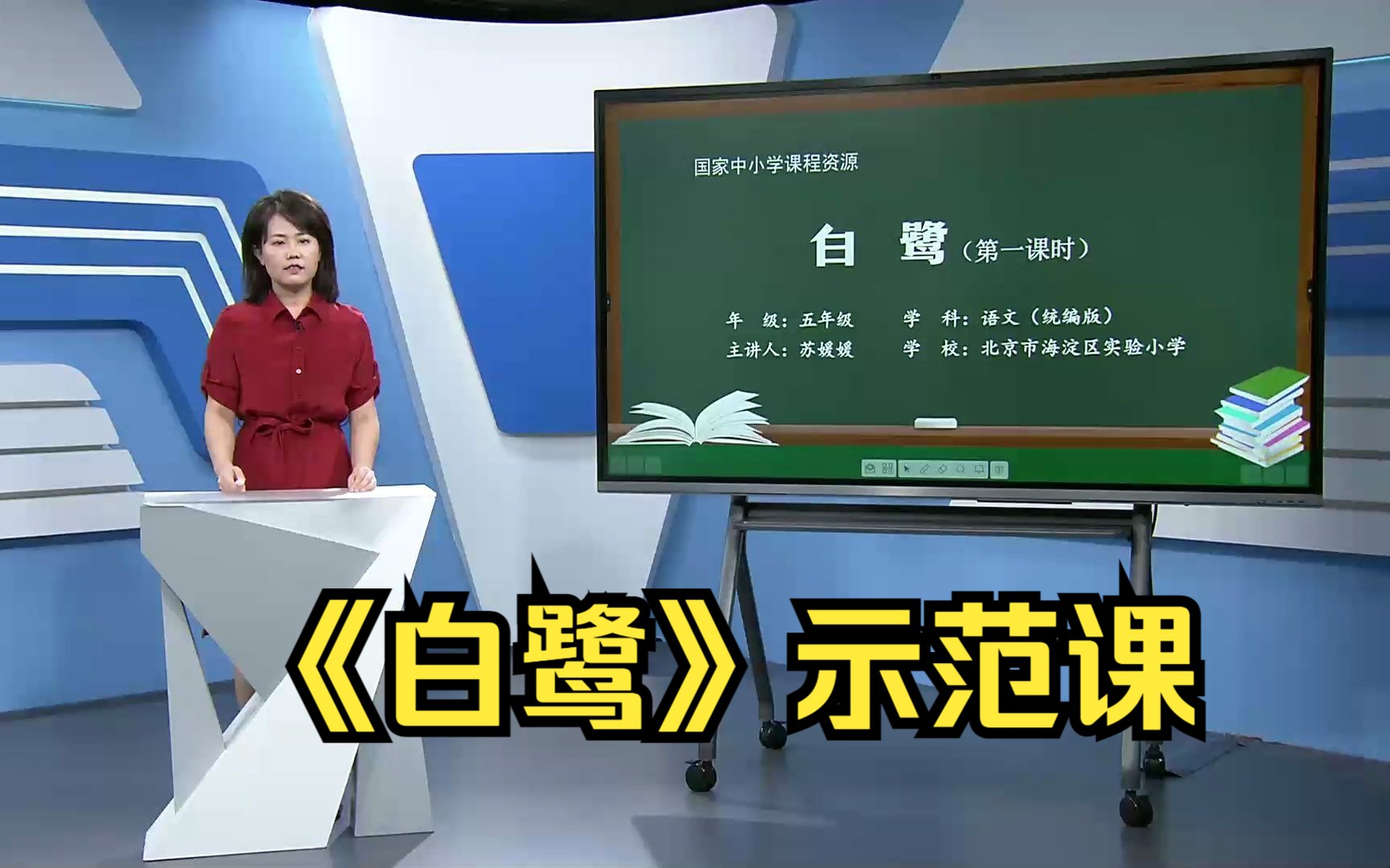 《白鹭》五年级语文上册 示范课 课堂实录 公开课 精品课