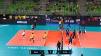 2022世界男排锦标赛小组赛B组:巴西男排3-2逆转古巴队