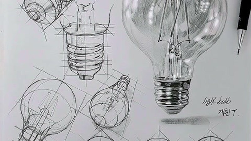 画素描玻璃质感很难画其实画法非常简单,老师们都是这样画的