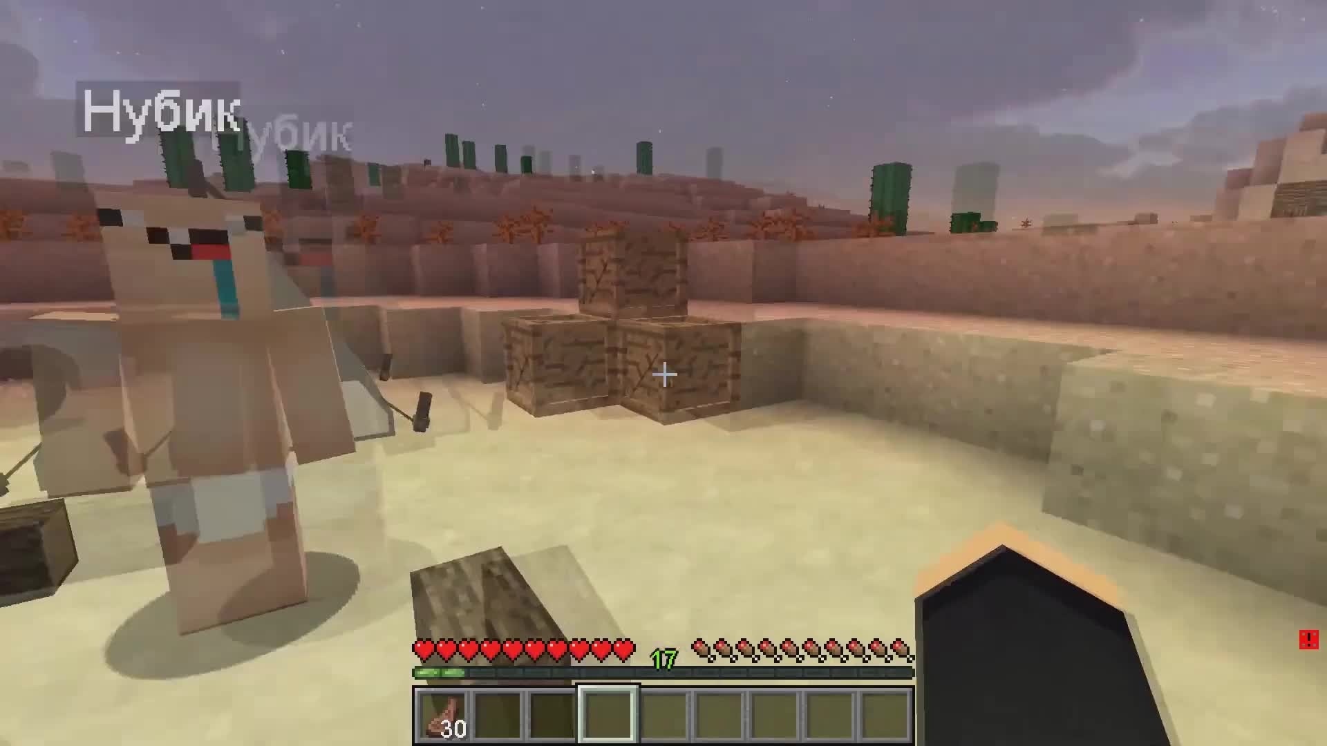 MC我的世界:小熊发明了新玩法,植物大战僵尸出来了