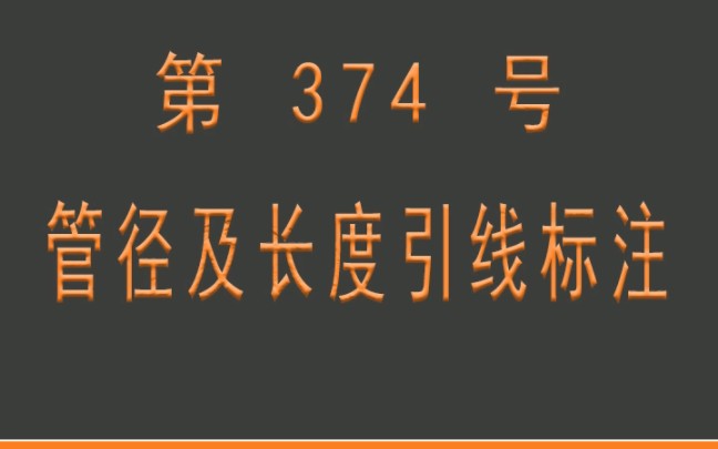 小懒人CAD插件:374-管径及长度引线标注_CASS插件_CAD快捷命令