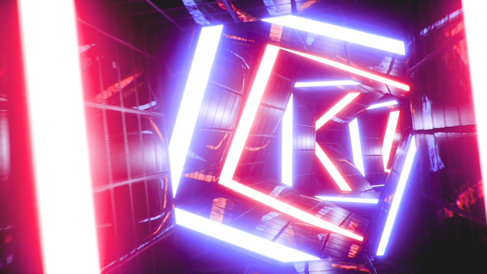 【舞台背景】1分20的荧光方块隧道❤️ 浪漫梦幻舞蹈晚会年会循环动画