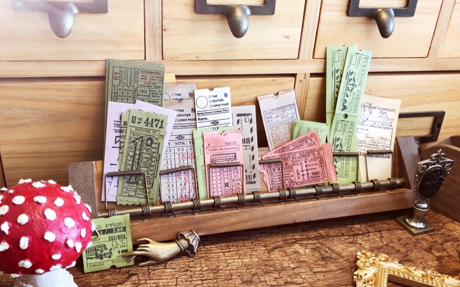 【小鹿】干货!DIY复古车票教程(用什么纸/印章/工具&制作过程)