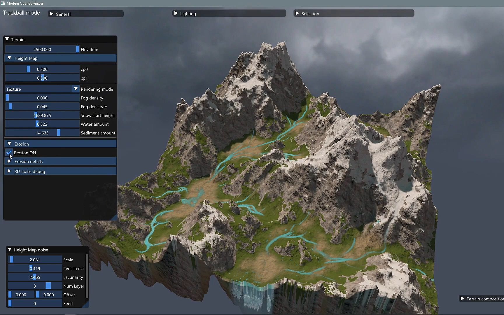 OpenGL程序地形 改进真实感