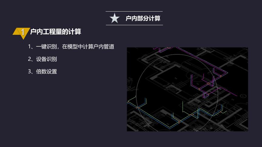 鹏业安装算量软件户内部分计算