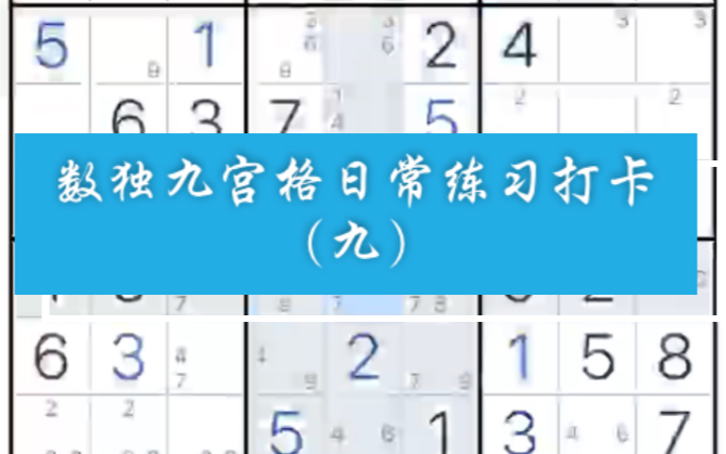 数独九宫格日常练习打卡(九)