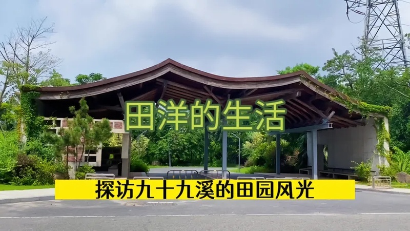 "河溪稻田,美丽田洋"的田园风光大片