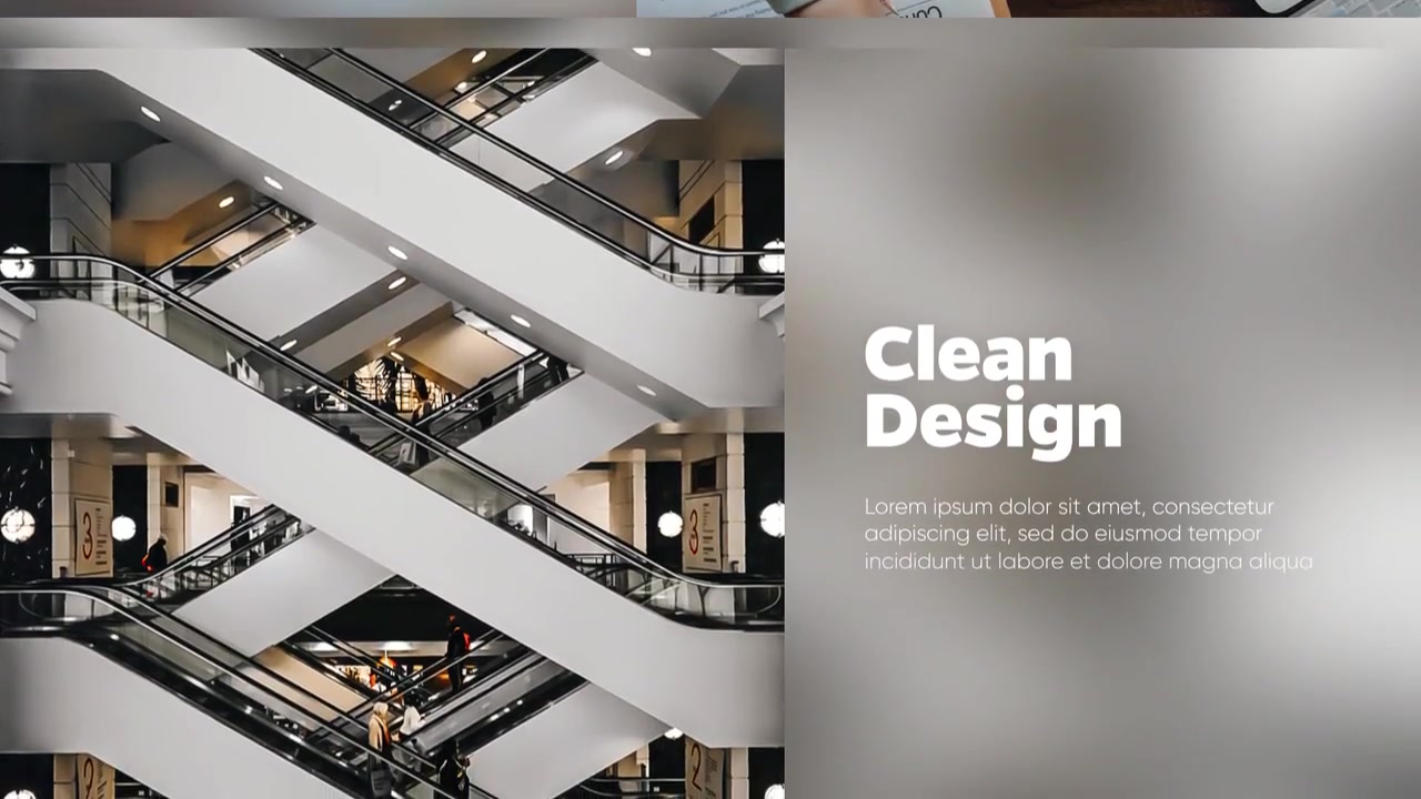 柔和简洁的企业演示AE模板