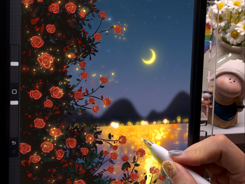 ...procreate 超简单绘画过程～ipad 插画注:文字前方有此“ߔ�”标志...