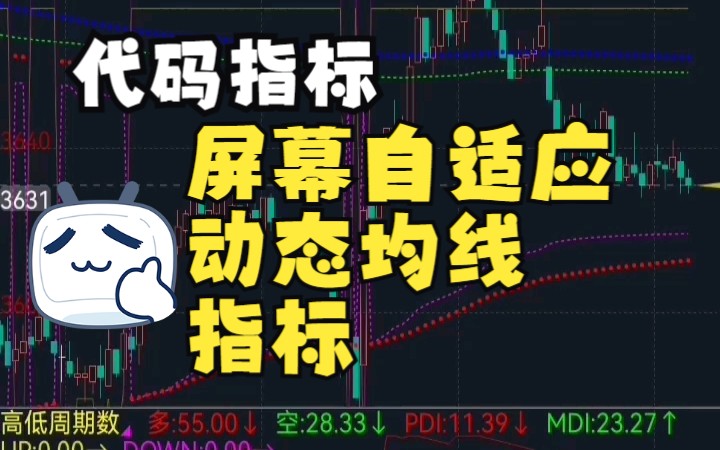 代码教程 飞狐屏幕自适应动态均线改文华指标