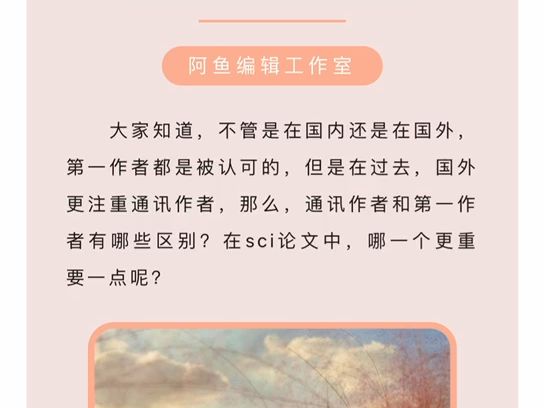 598.SCI论文中通讯作者和第一作者哪个更重要?