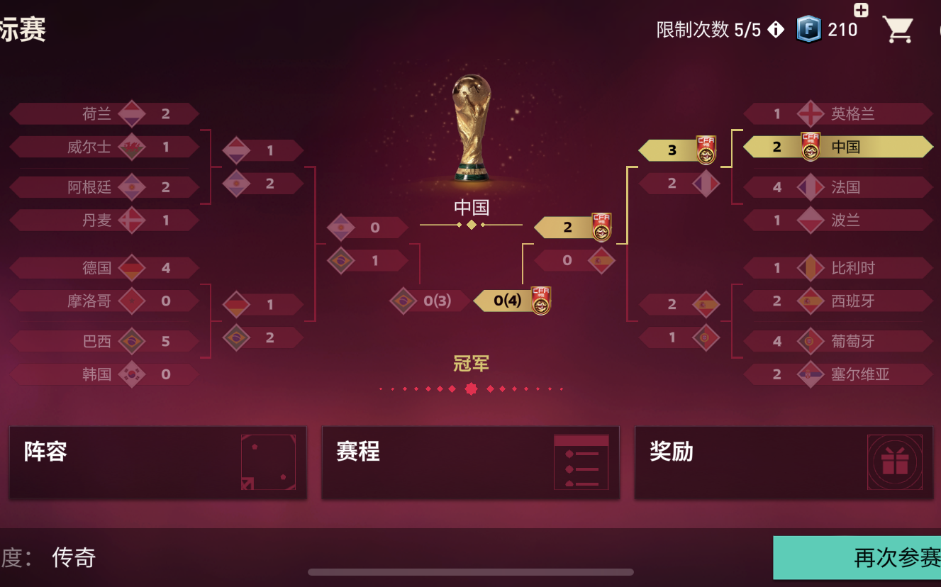 【FIFA足球世界】传奇难度:中国队夺冠之路☞2022卡塔尔世界杯
