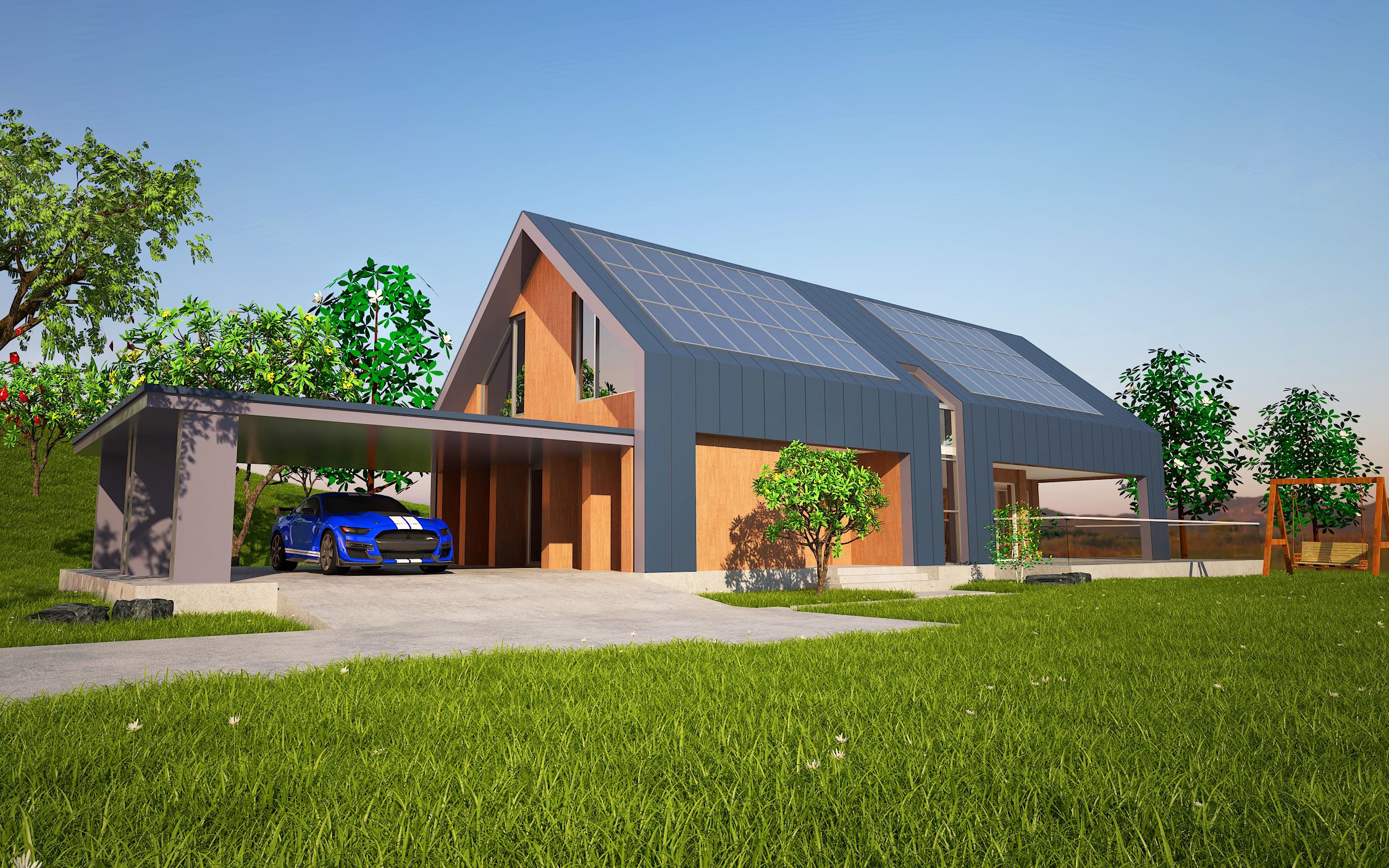 sketchup别墅教程6-适合小白从零学建模(完)