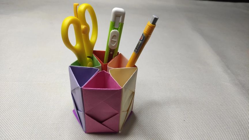 两分钟制作简单实用的笔筒,赶紧收藏起来吧