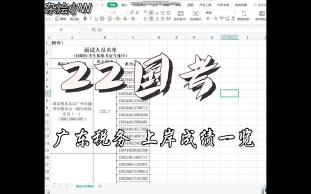 【22国考上岸笔面分】广东税务岗位
