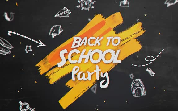 AE模板-学校学习校园活动记录模板笔刷涂抹效果的校园夏令营活动...