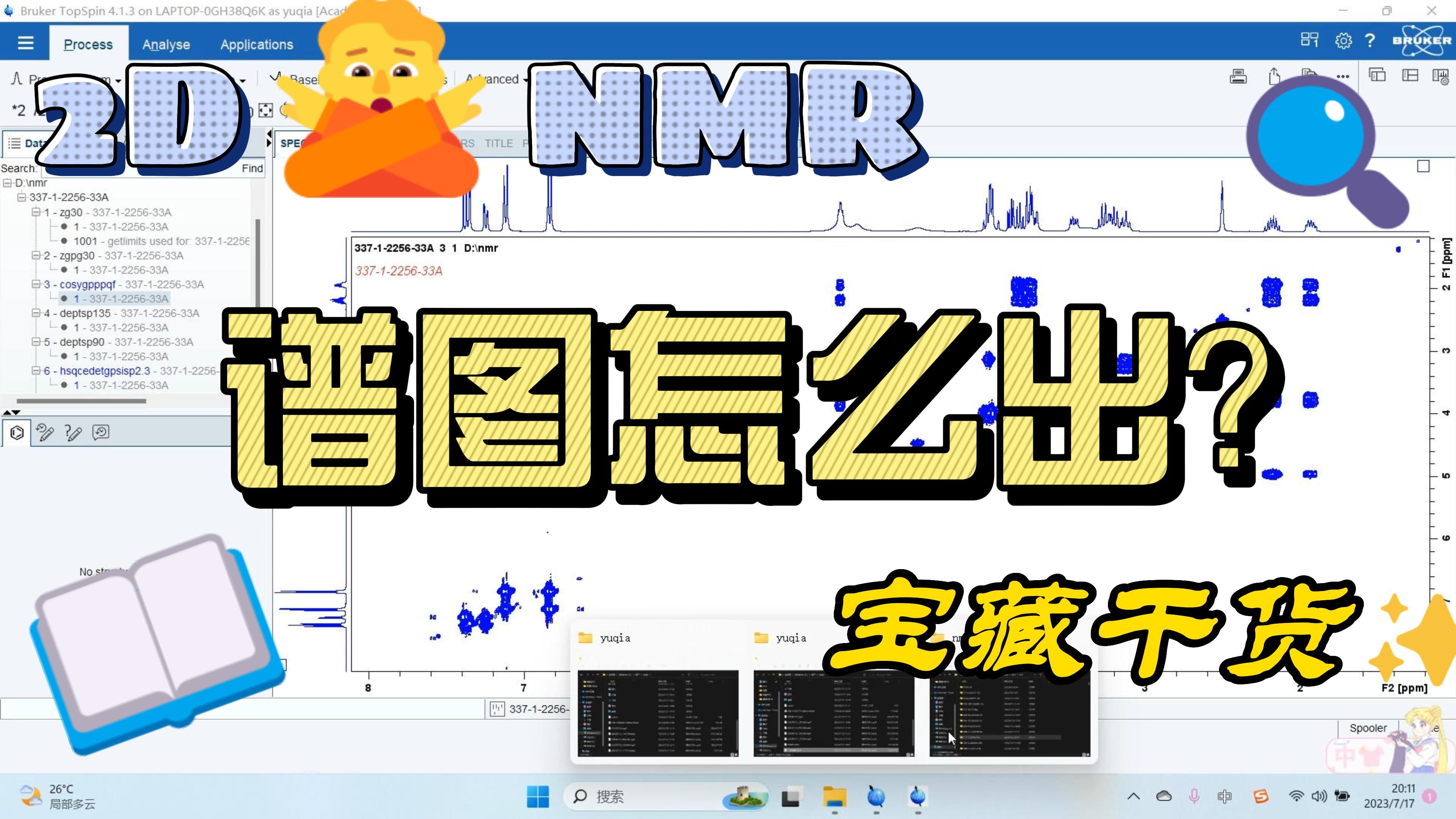 布鲁克Topspin二维核磁谱图的出具